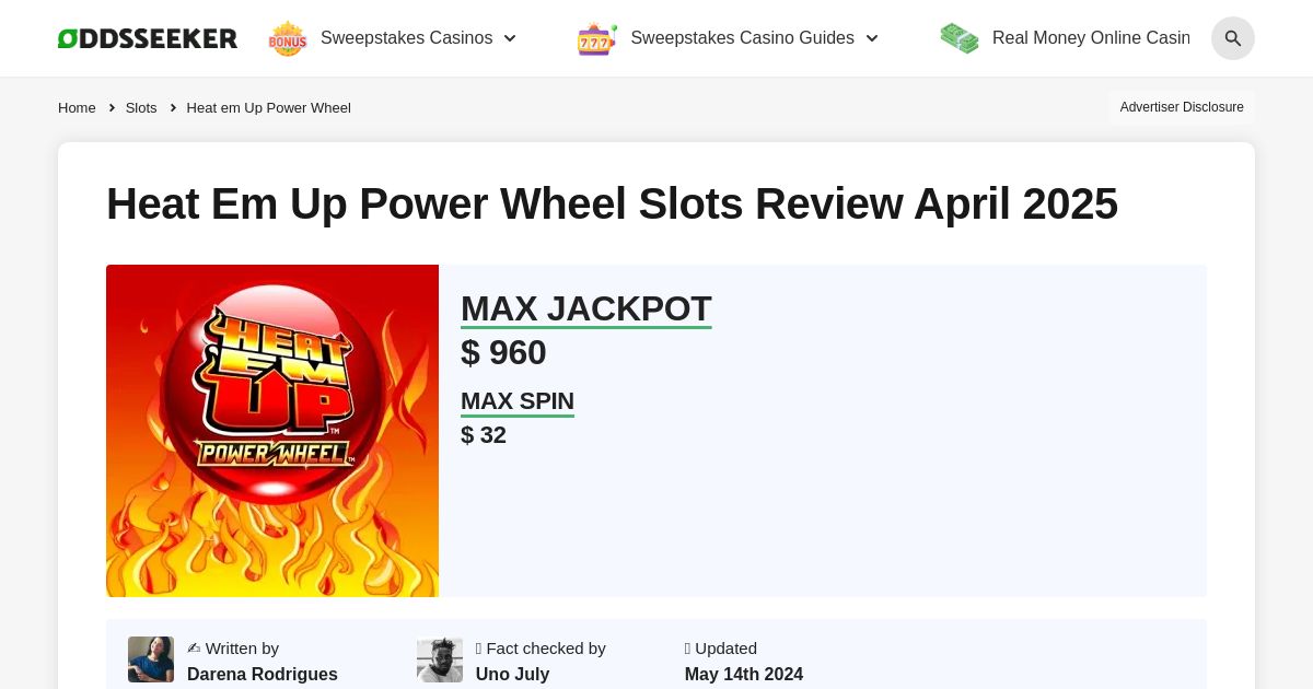 Heat em Up Power Wheel - Win Real Money or Play For Free