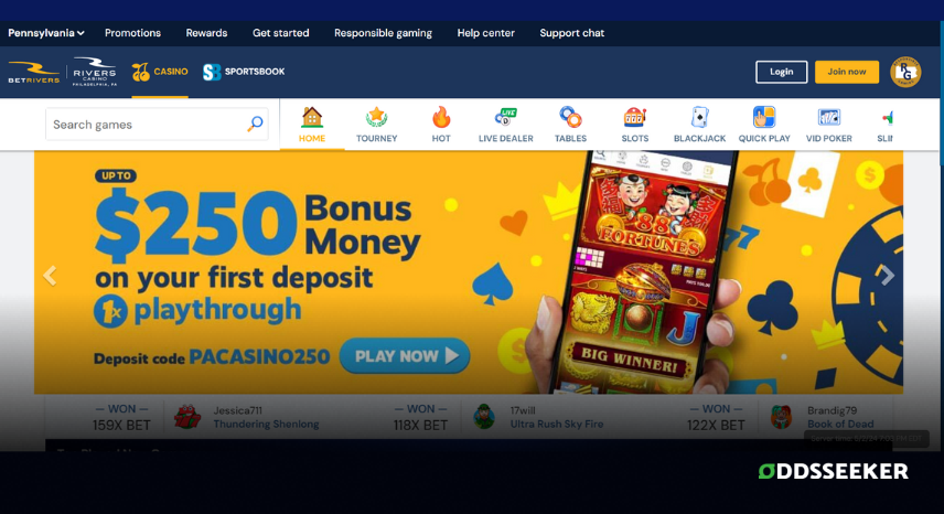 BetRivers Casino - Get up to $500 FREE