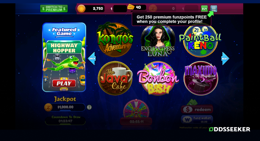 Funzpoints Casino - Get $22.50 in Premium Funzpoints FREE