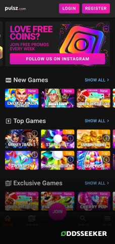 Pulsz Online Casino - Get 2.3 FREE Sweeps Coins